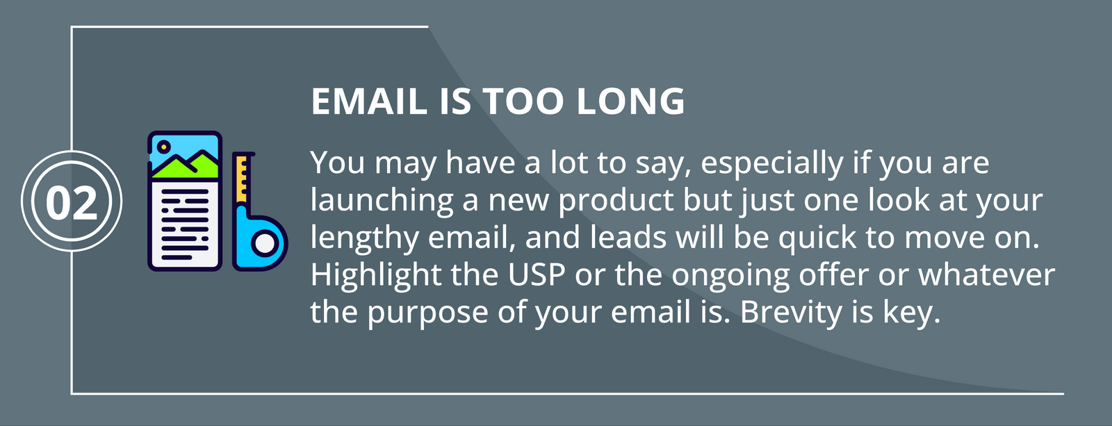 Just highlight the USP or the ongoing offer or whatever the purpose of ...